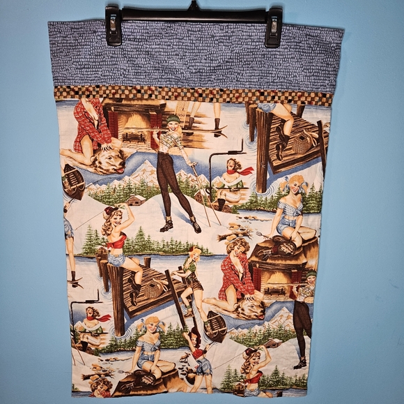 Unbranded | Bedding | Paul Bunyan Pin Up Girl Risqu Pillow Case Wooded Cabin Theme Nsfw | Poshmark